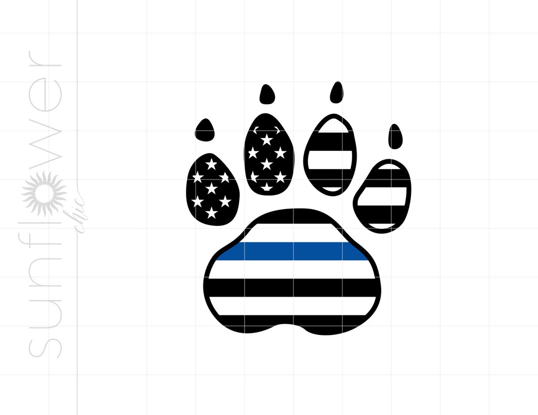 Police Dog Svg | Police K-9 Dog Svg Cut Files | Police Dog Paw Print ...