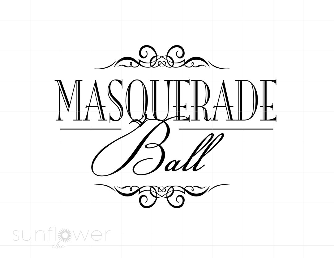 Classic MASQUERADE BALL Art | SVG Dxf Eps Jpeg Cut File Downloads ...