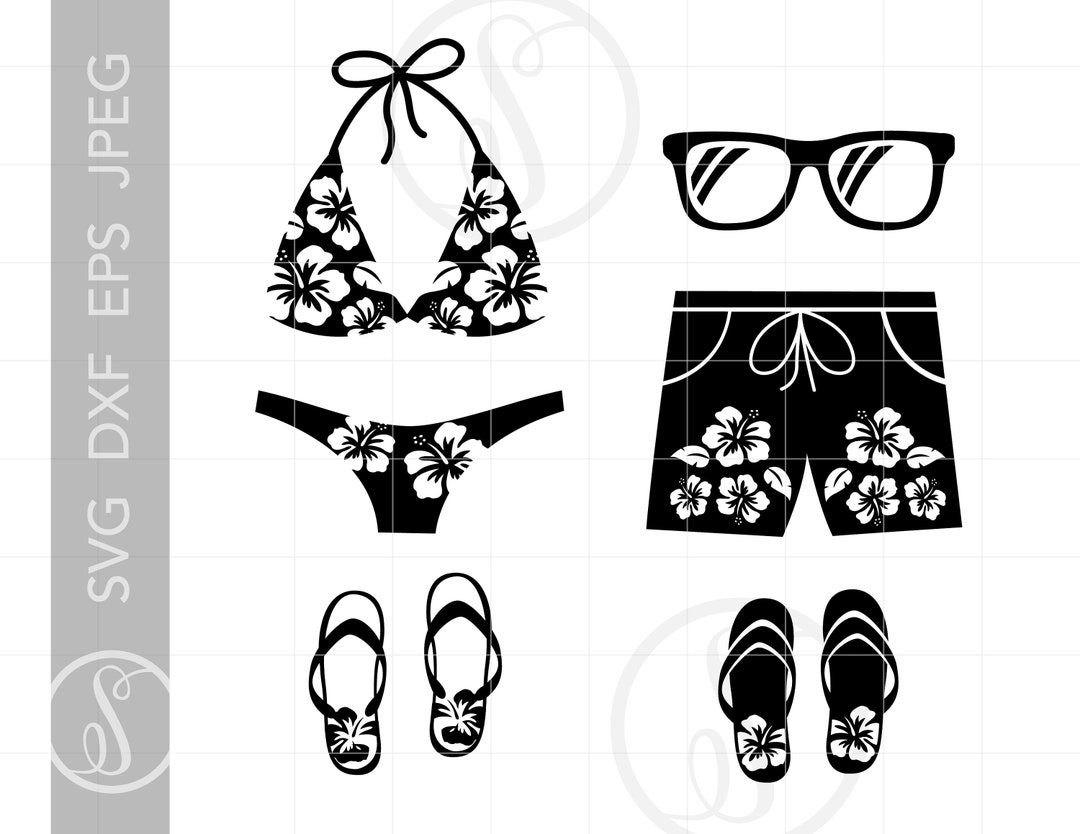 SWIMSUITS Svg Cut File Clipart Downloads Beach Vacation Svg - Etsy
