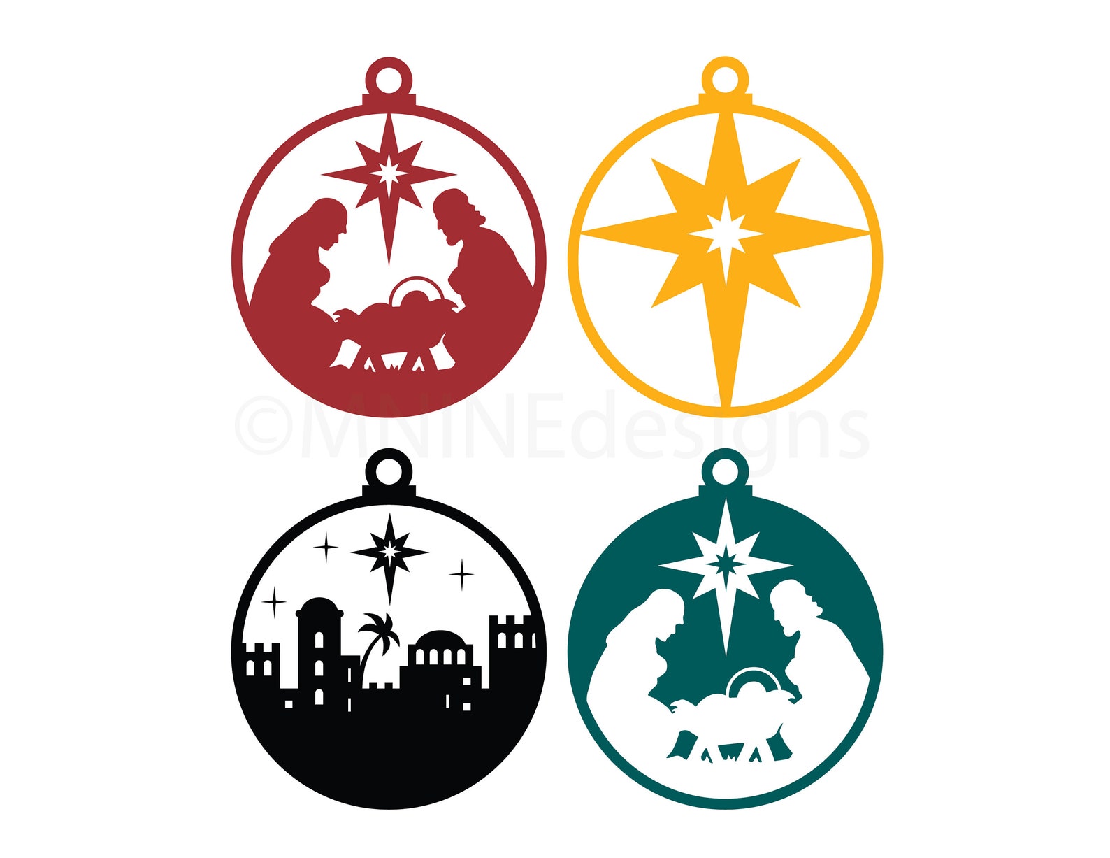 Christmas Ornaments SVG | Christian Religious Oranaments Cut File ...