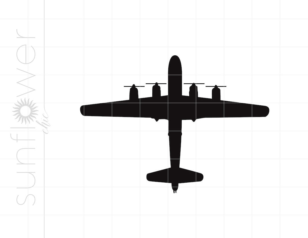 B29 Bomber SVG B29 Bomber Military Clipart Download B29 Bomber Cut File ...