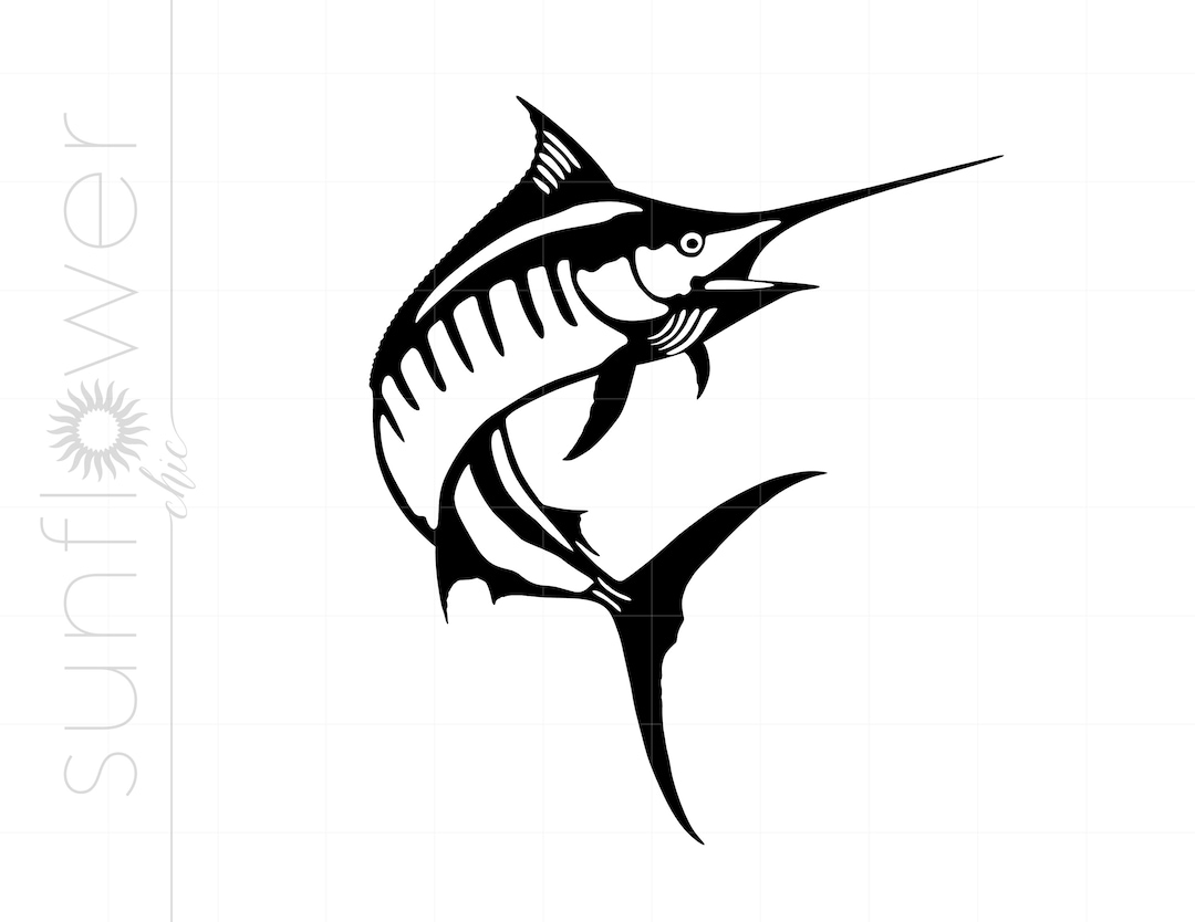 Marlin SVG | Swordfish Clipart | Marlin Silhouette Cut File | Fish ...