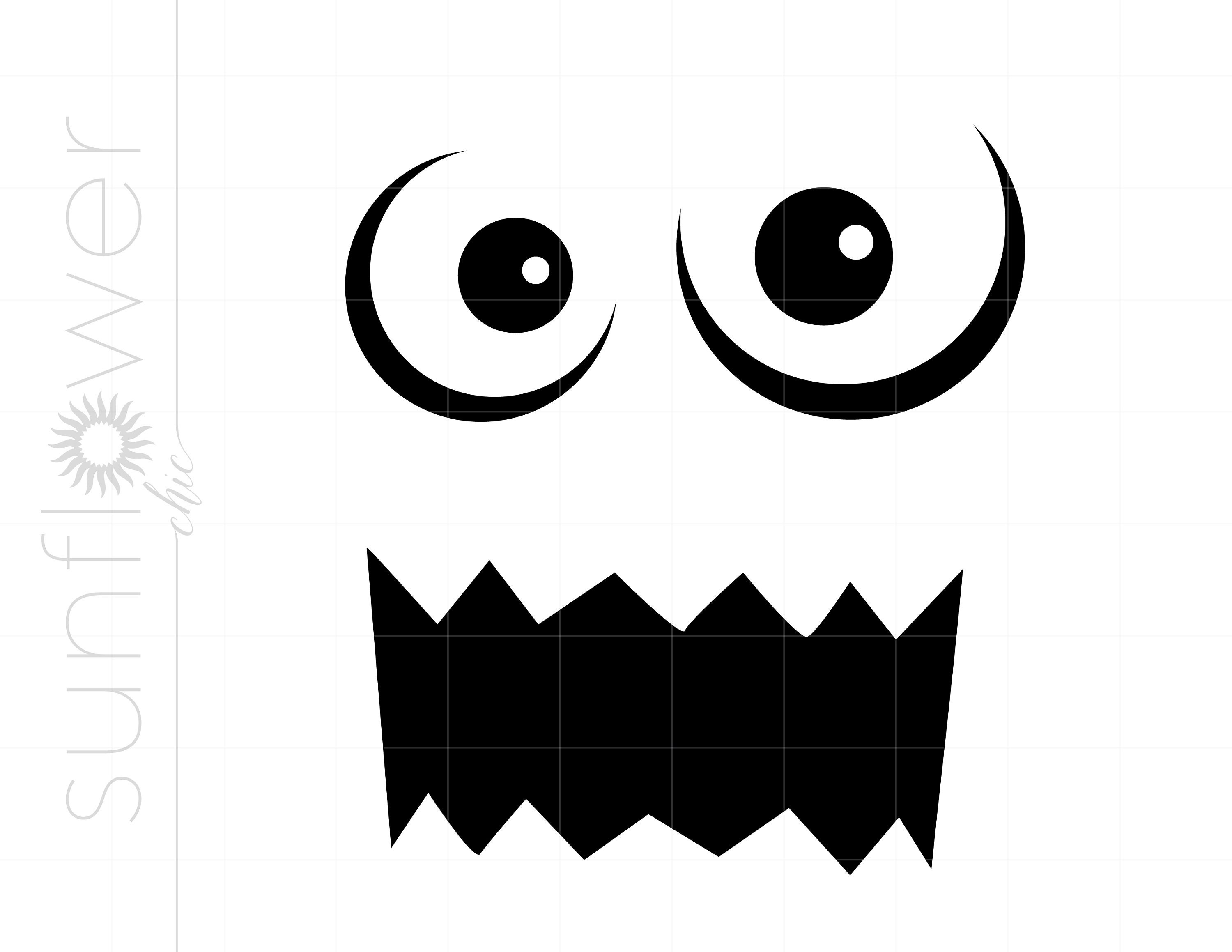 Monster Faces Svg Cut Files Monsters SVG Monster SVG - Etsy UK
