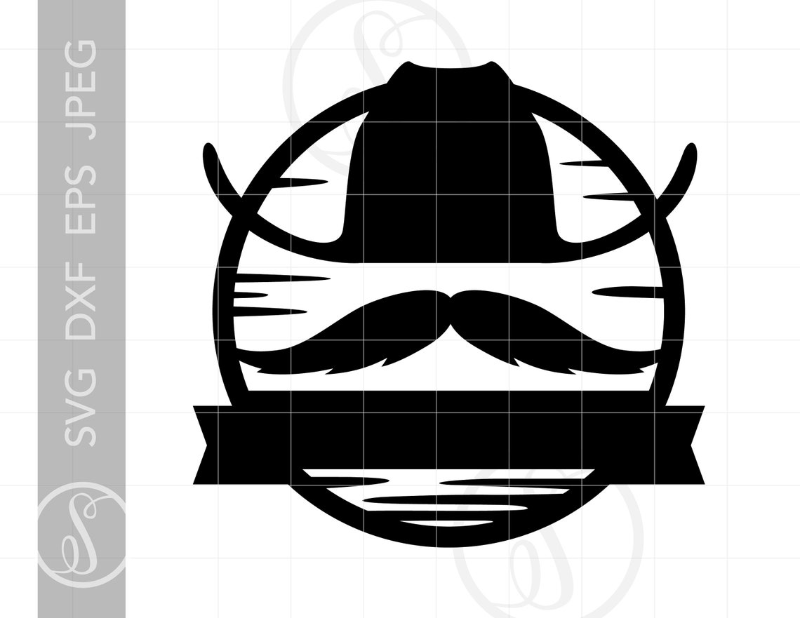 Cowboy Bandit Monogram Design SVG Outlaw Cowboy Silhouette - Etsy