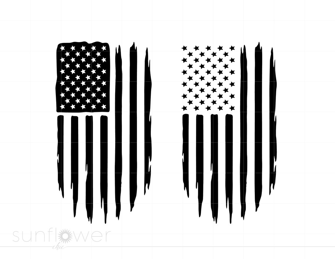 American Flag Svg, US Flag Svg Cut Files, Distressed American Flag ...