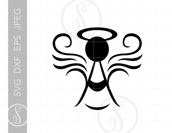 Angel SVG Download Vector Angel Clipart Abstract Angel - Etsy Israel