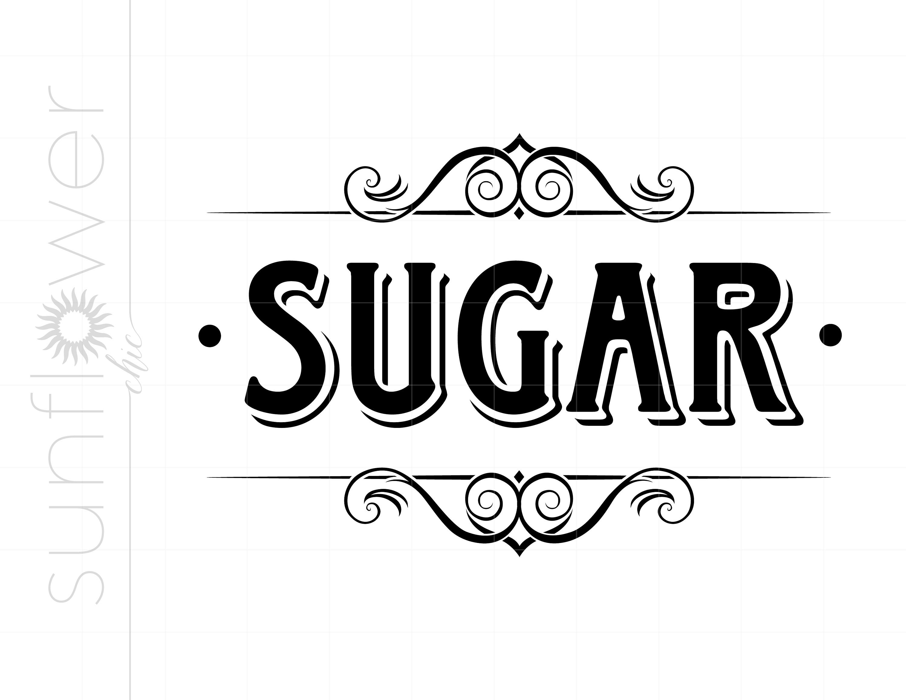 Classic SUGAR SVG Art Design Sugar SVG Cut Files Sugar - Etsy Hong Kong