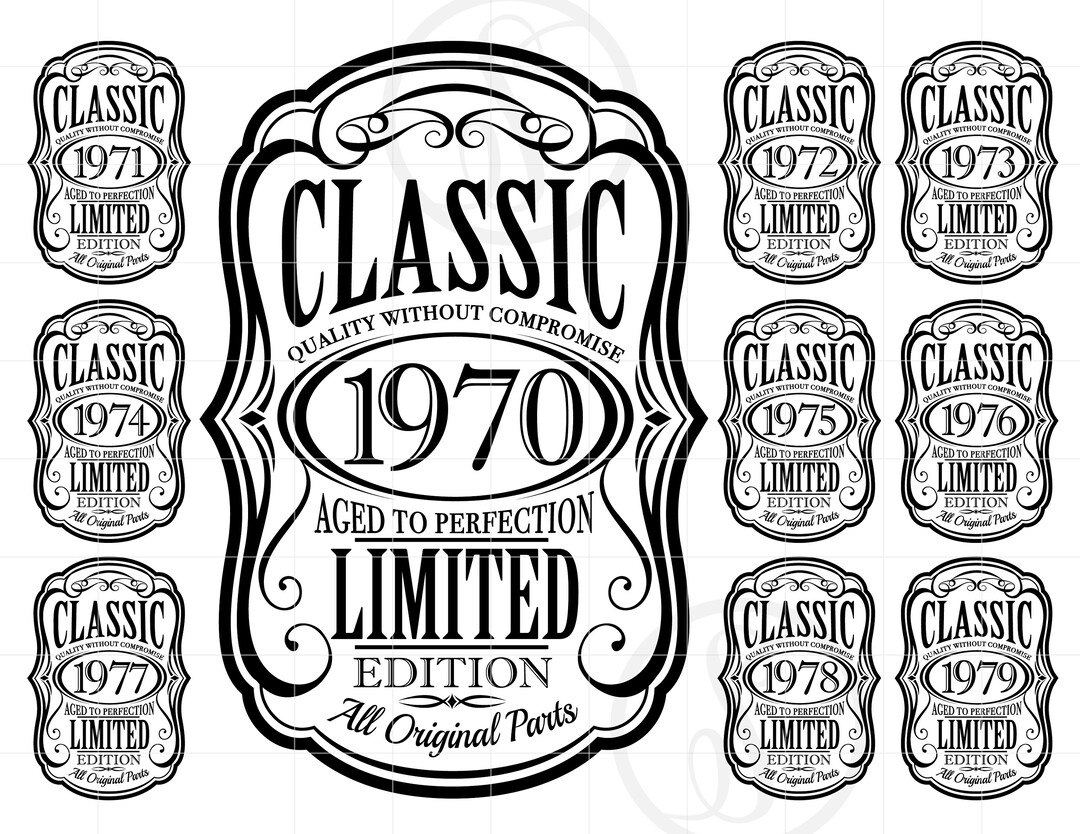 Classic 1970's SVG | Classic 1970-79 SVG Clipart | Aged to Perfection ...