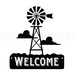 Windmill Welcome Sign SVG Cut File | Welcome Windmill Silhouette ...