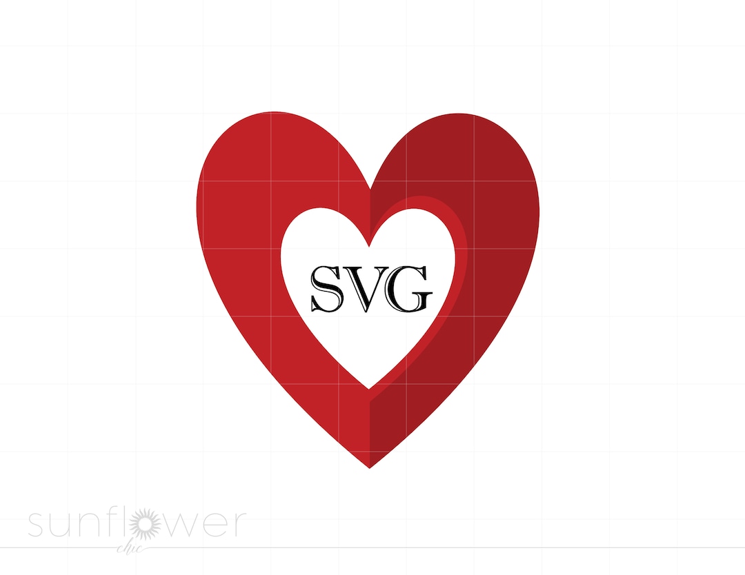 Heart Monogram SVG, Heart Monogram Clipart, Heart Cut File, Vector ...