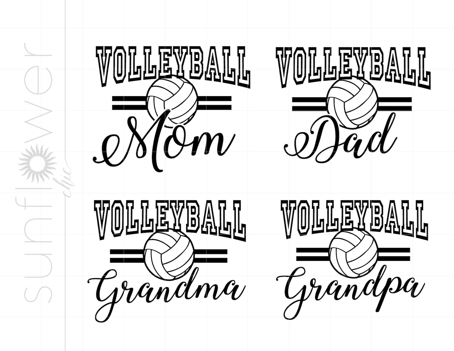 Volleyball Family SVG | Volleyball Family Cricut Silhouette ...