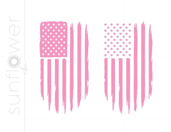 American Flag Svg Pink American Flag Svg Cut Files - Etsy UK