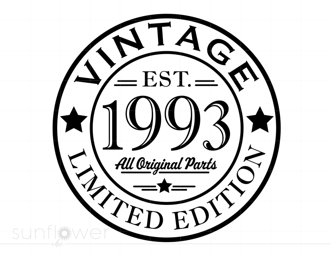 1993 Birthday Svg, 30th Svg, Born in 1993 Svg Download, 1993 All ...
