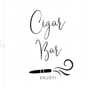 Cigar Bar SVG | Minimalist Wedding Svg | Wedding Cigar Bar Svg ...