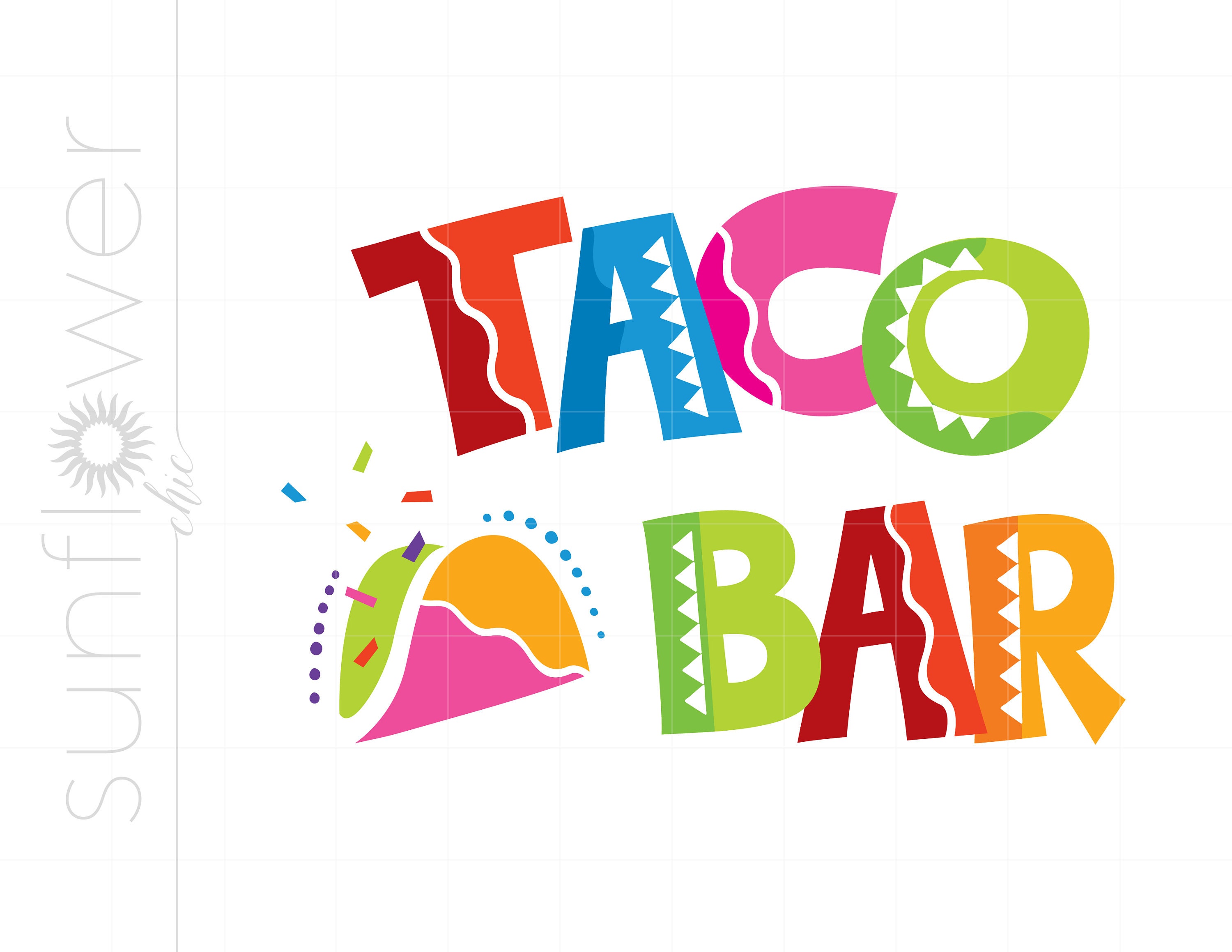 Fiesta Party Sign Svg Art Taco Bar Sign Svg Cut Files Png - Etsy
