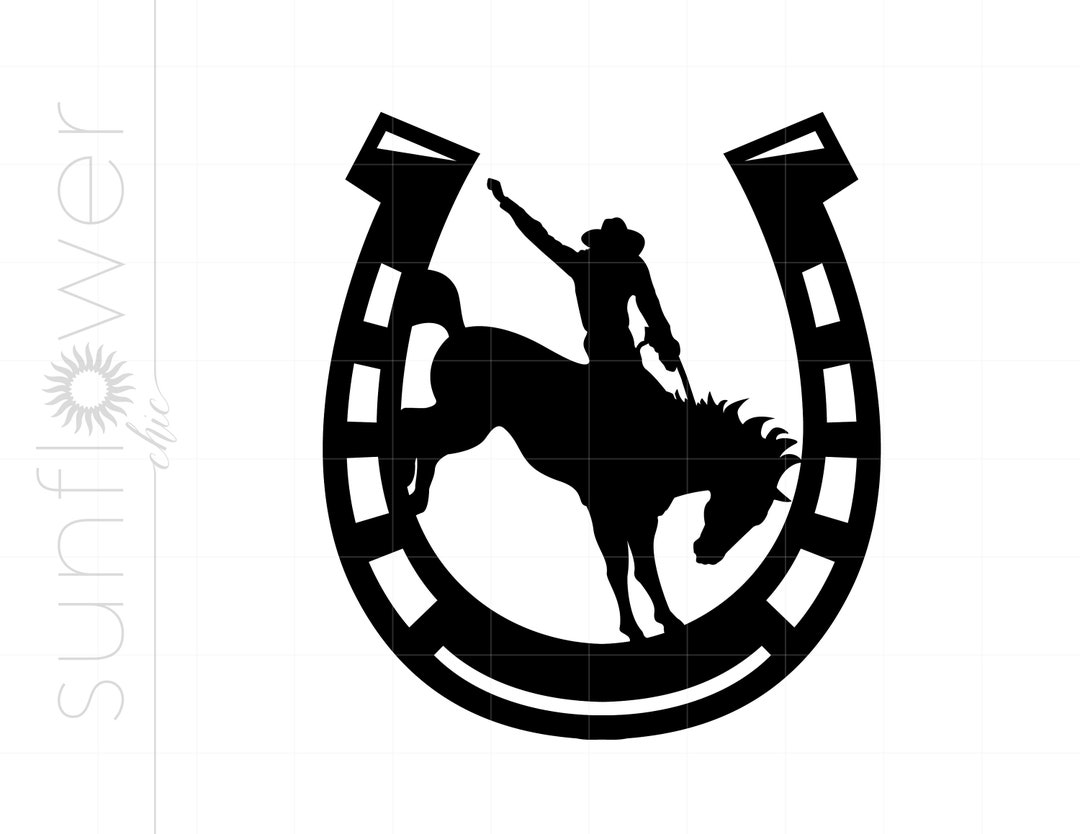 Cowboy Svg, Rodeo Horseshoe SVG Download, Horseshoe Cut File for Cricut ...