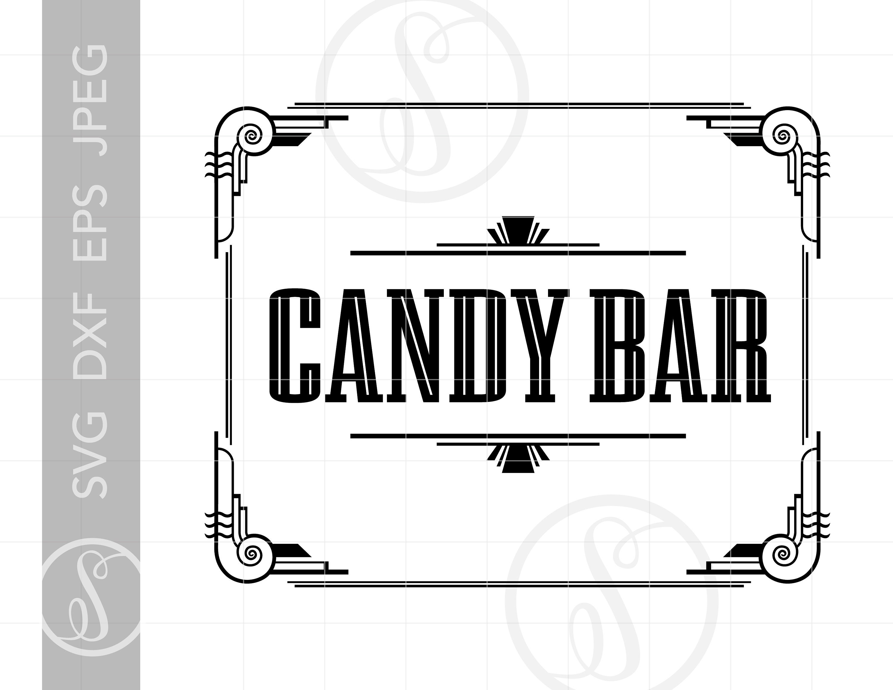Candy Bar SVG Download Art Deco Gatsby Candy Bar Sign Cut - Etsy Ireland