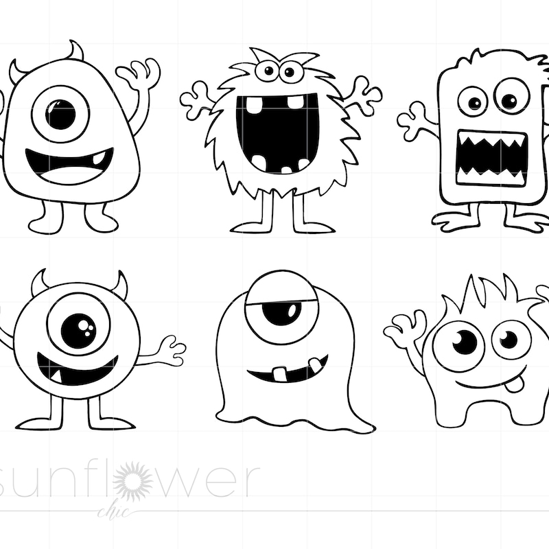 Monster Svg - Etsy