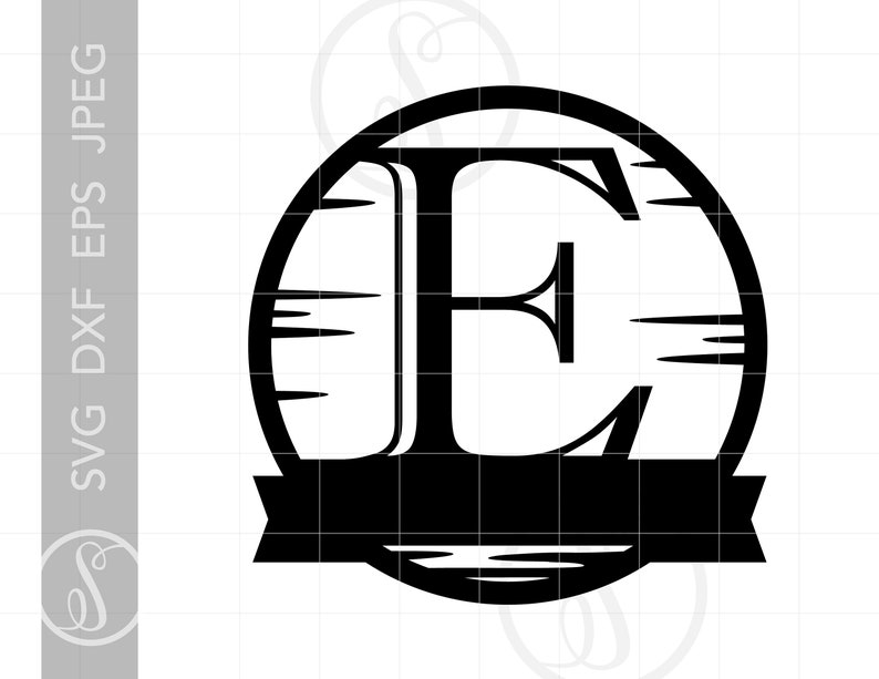 Letter E Monogram Template SVG Letter E Name Frame Template | Etsy