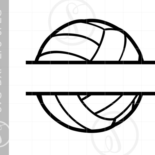 Volleyball Split Frame SVG Volleyball Monogram Clipart | Etsy