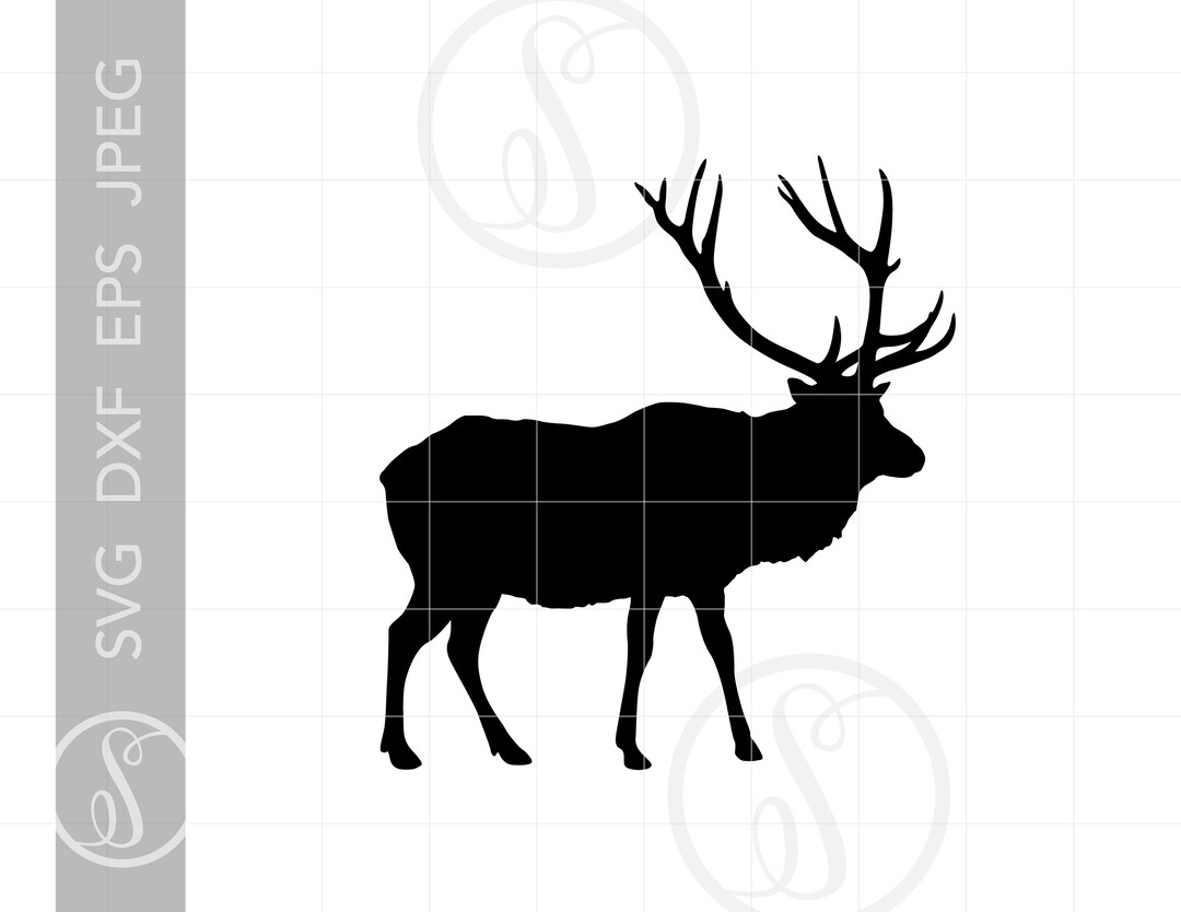 Elk Silhouette SVG | Elk Clipart | Elk Silhouette Cut File | Elk Svg ...