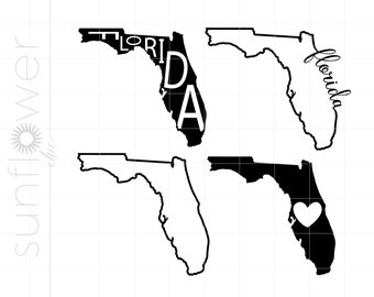 Florida Silhouette SVG PNG JPG Digital Download - Etsy