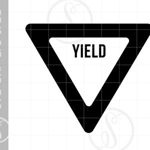 Yield Sign SVG Yield Sign Clipart Yield Sign Silhouette - Etsy