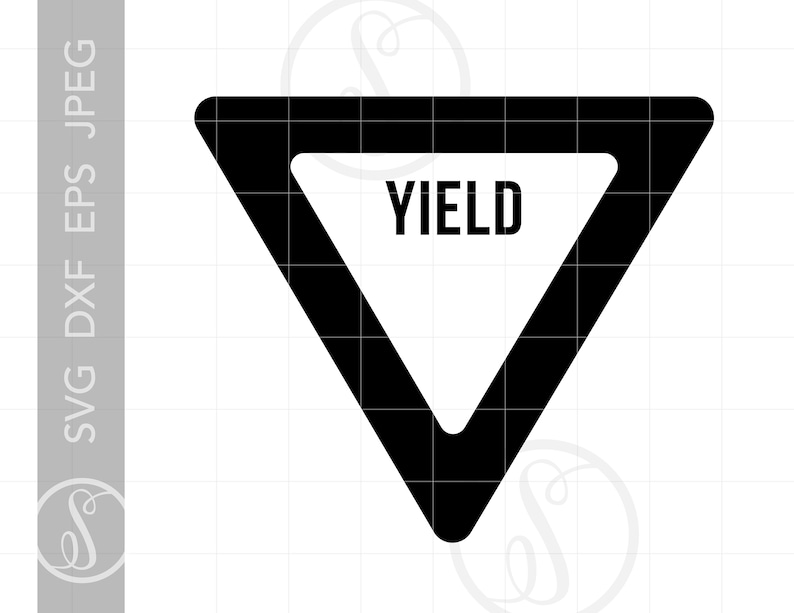 Yield Sign SVG | Yield Sign Clipart | Yield Sign Silhouette Cut File ...