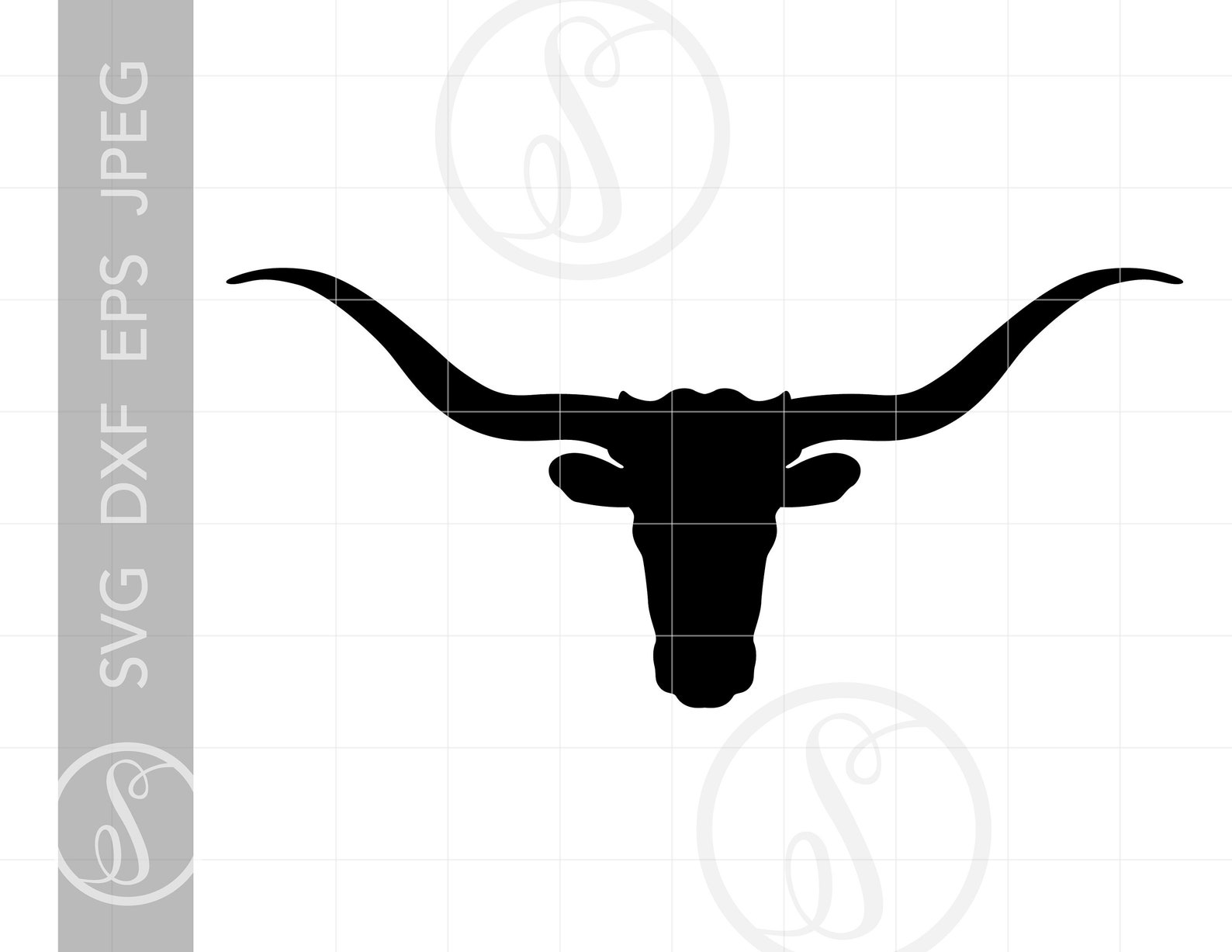 Longhorn SVG Longhorn Head Clipart Longhorn Head | Etsy