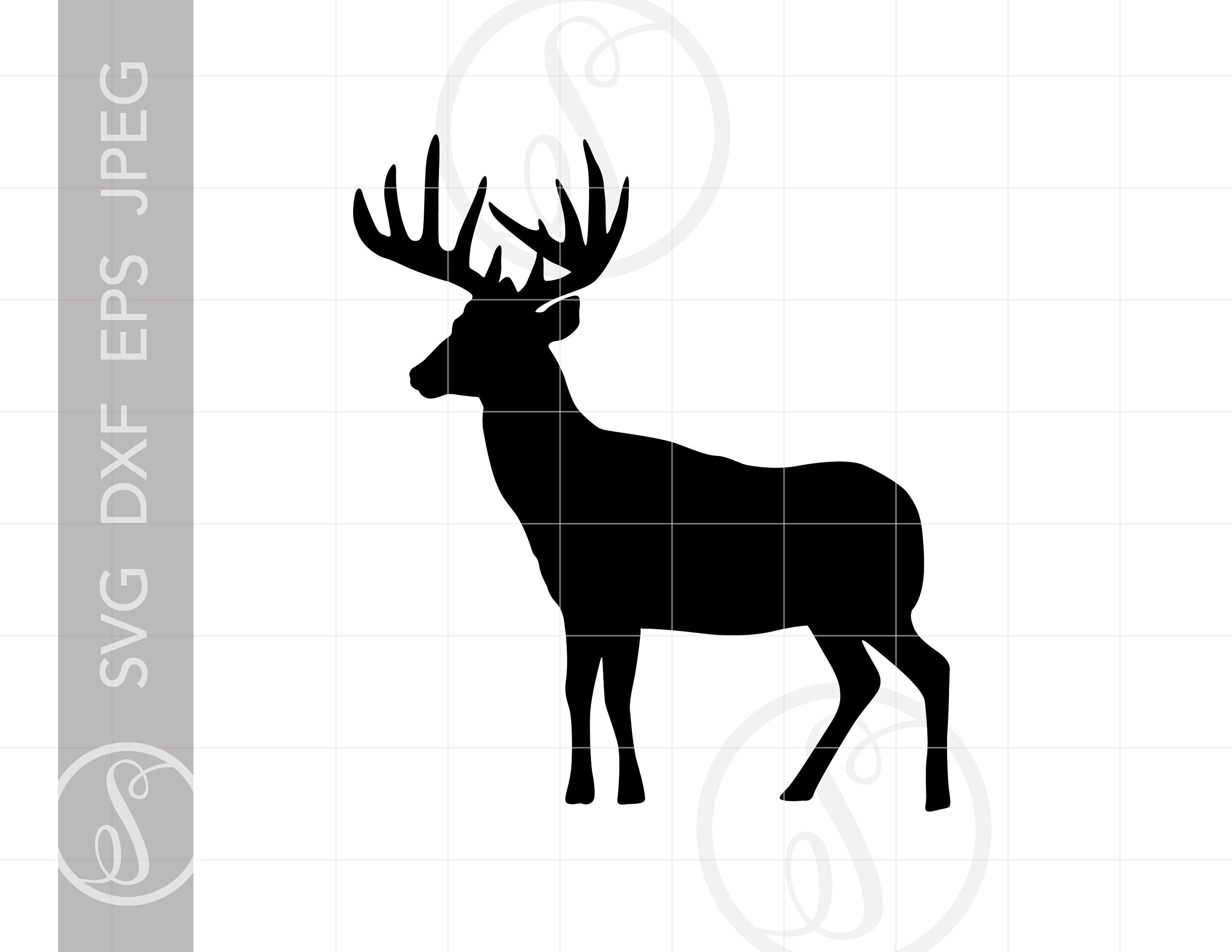 Deer SVG Silhouette Clipart Deer Buck Cut File Vector Deer | Etsy
