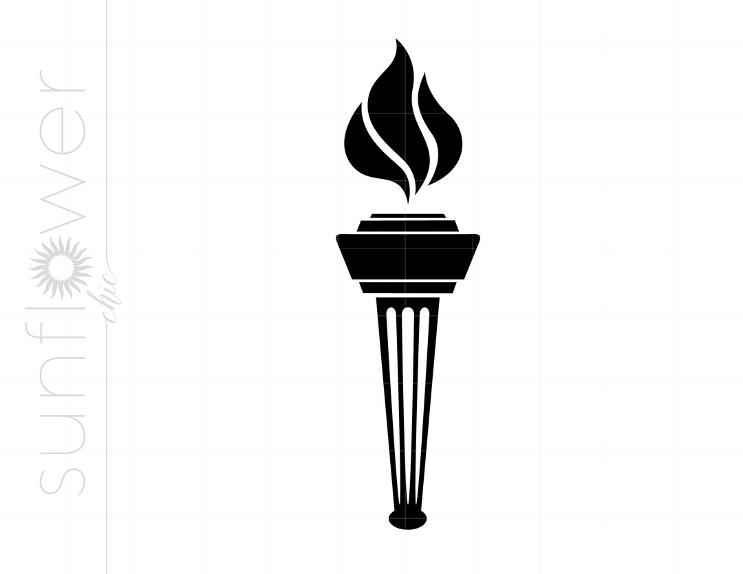 Torch SVG Torch Clipart Download Torch Silhouette Cut File - Etsy