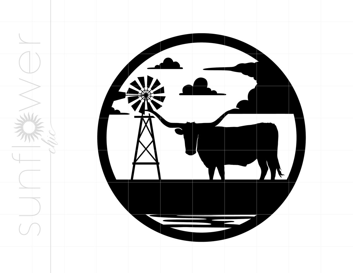 Longhorn Svg Longhorn Monogram Design SVG Longhorn - Etsy