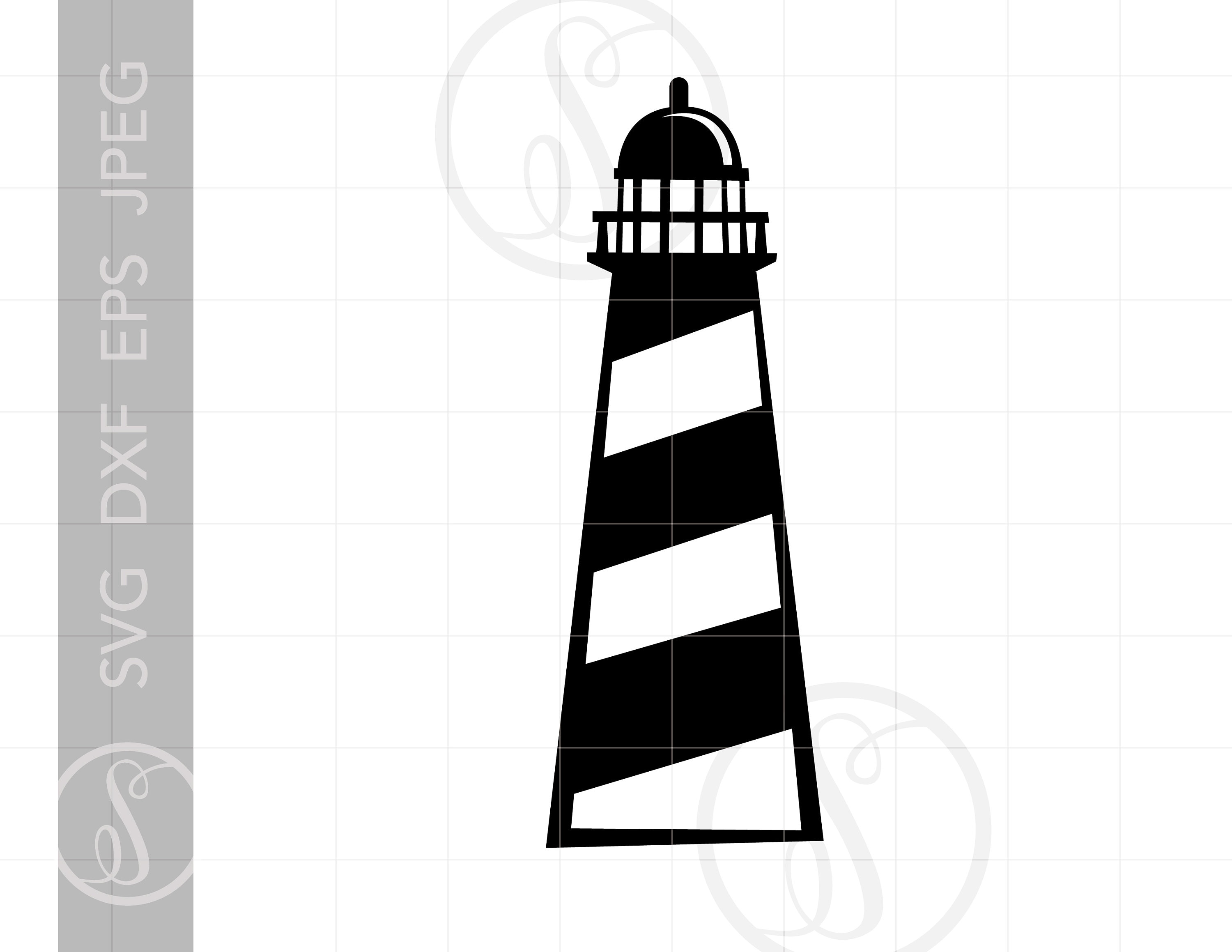 Nautical Lighthouse SVG Lighthouse Clipart Lighthouse Cut | Etsy