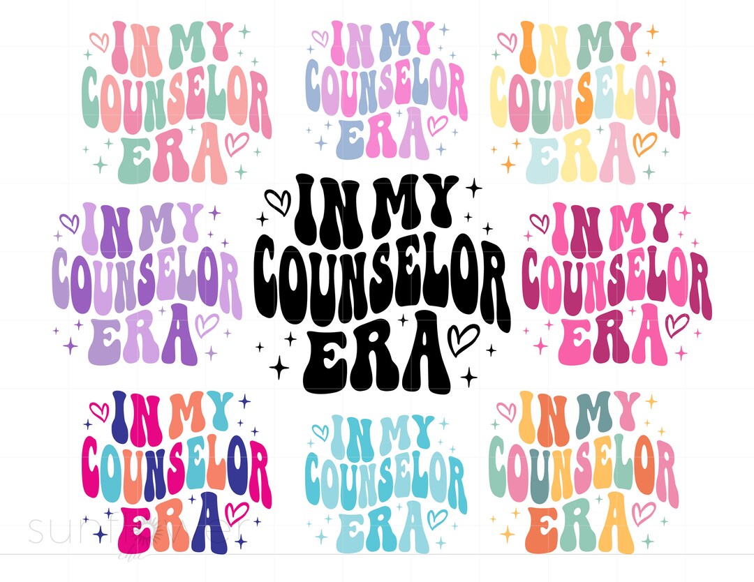 In My Counselor Era Svg Bundle, Groovy Letters Counselor Shirt Svg, Art ...