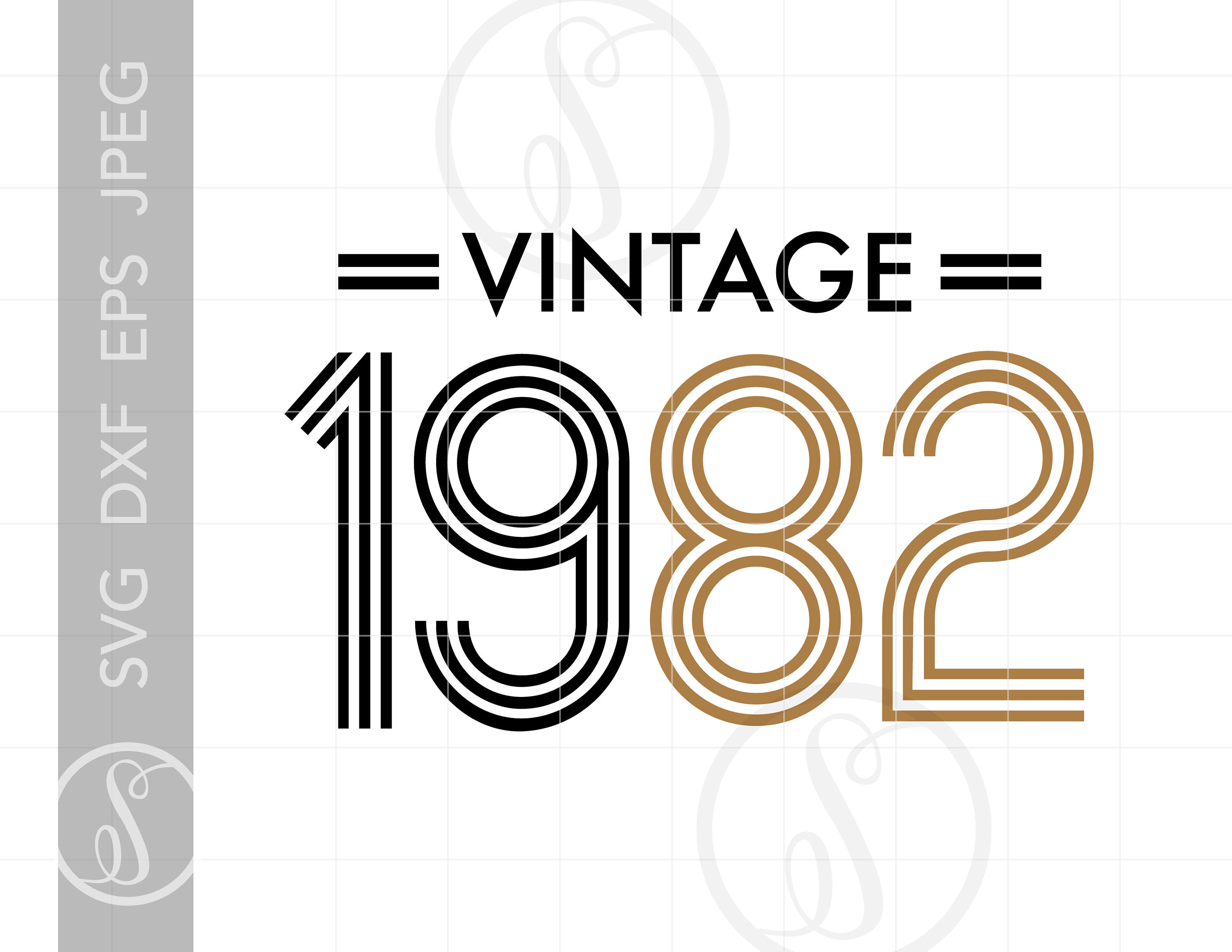 Prints Vintage 1982 SVG Vintage Classic 1982 SVG 38th Birthday Gift ...