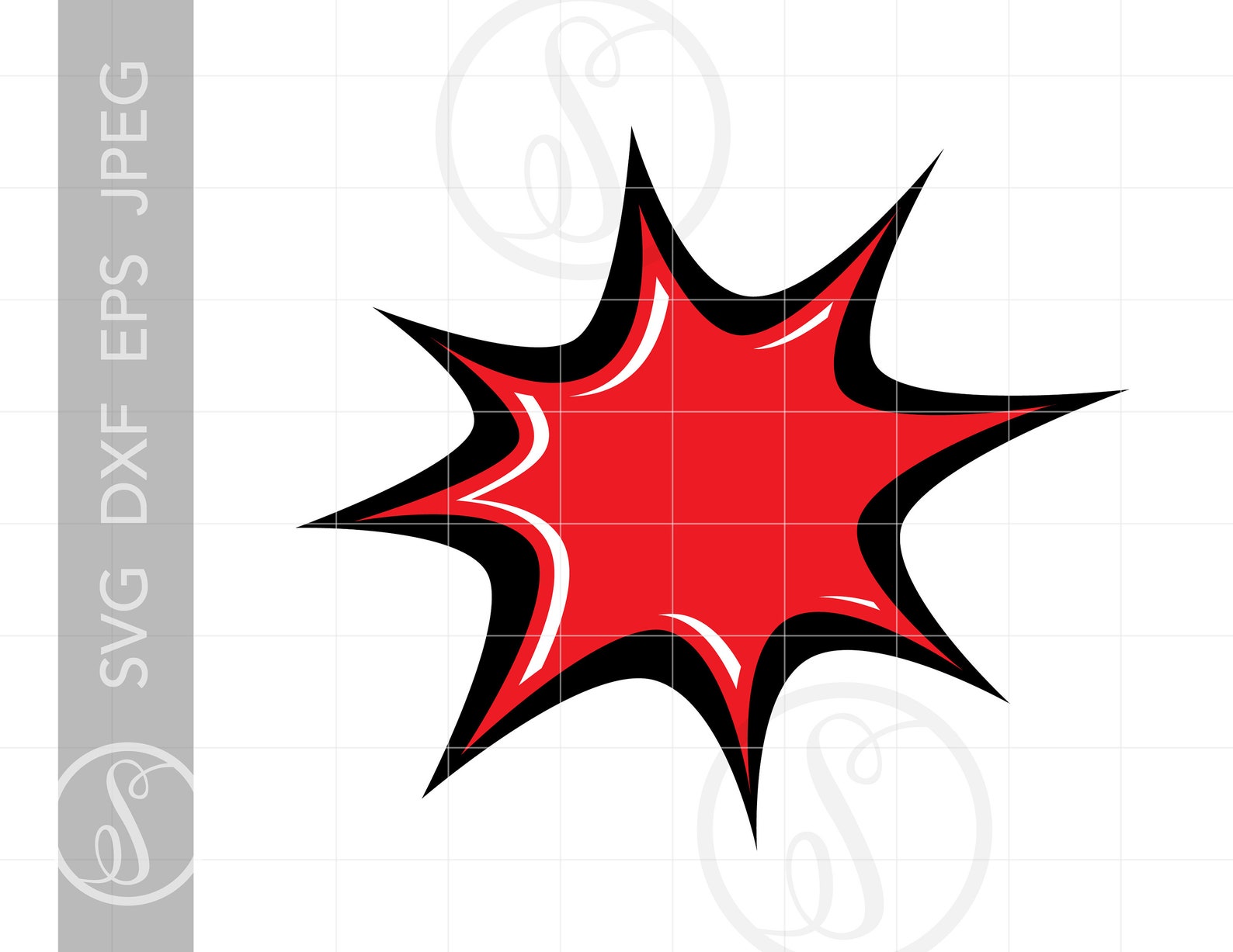 Comic Superhero Burst SVG | Comic Burst Clipart | Comic Burst ...
