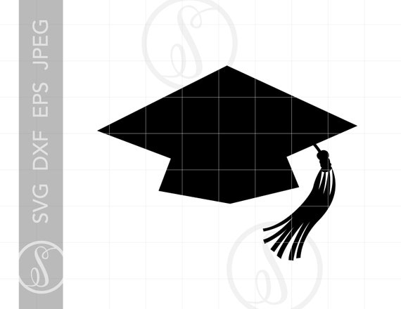 Grad Cap SVG Grad Cap Clipart Grad Hat Silhouette Cut File - Etsy