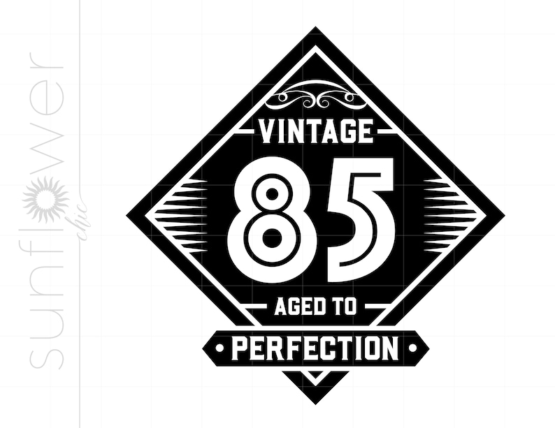 1985 SVG Vintage 85 Cut File for Cricut Vintage 85 Aged to - Etsy