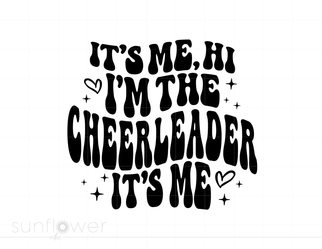 I'm the Cheerleader Svg, Wavy Text Cheer Shirt Svg, Cheerleading Svg ...