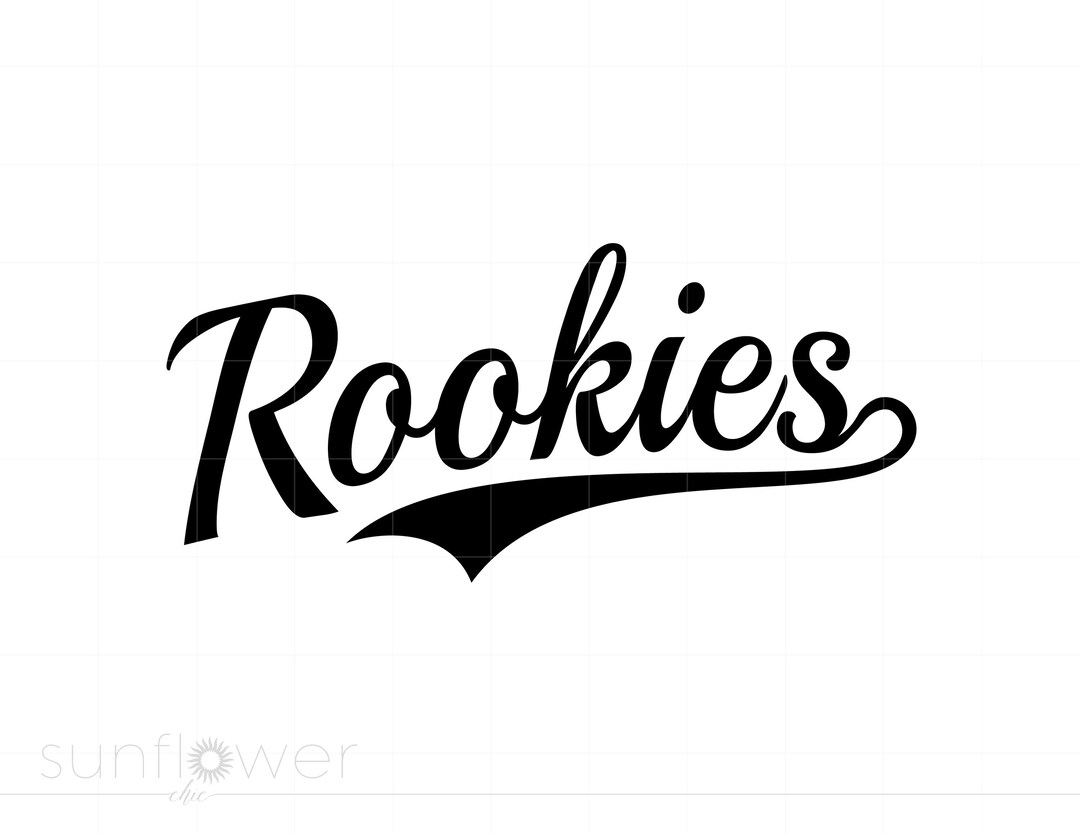 Rookies Baseball Jersey Script Svg, Baseball Cricut Silhouette Svg Png ...