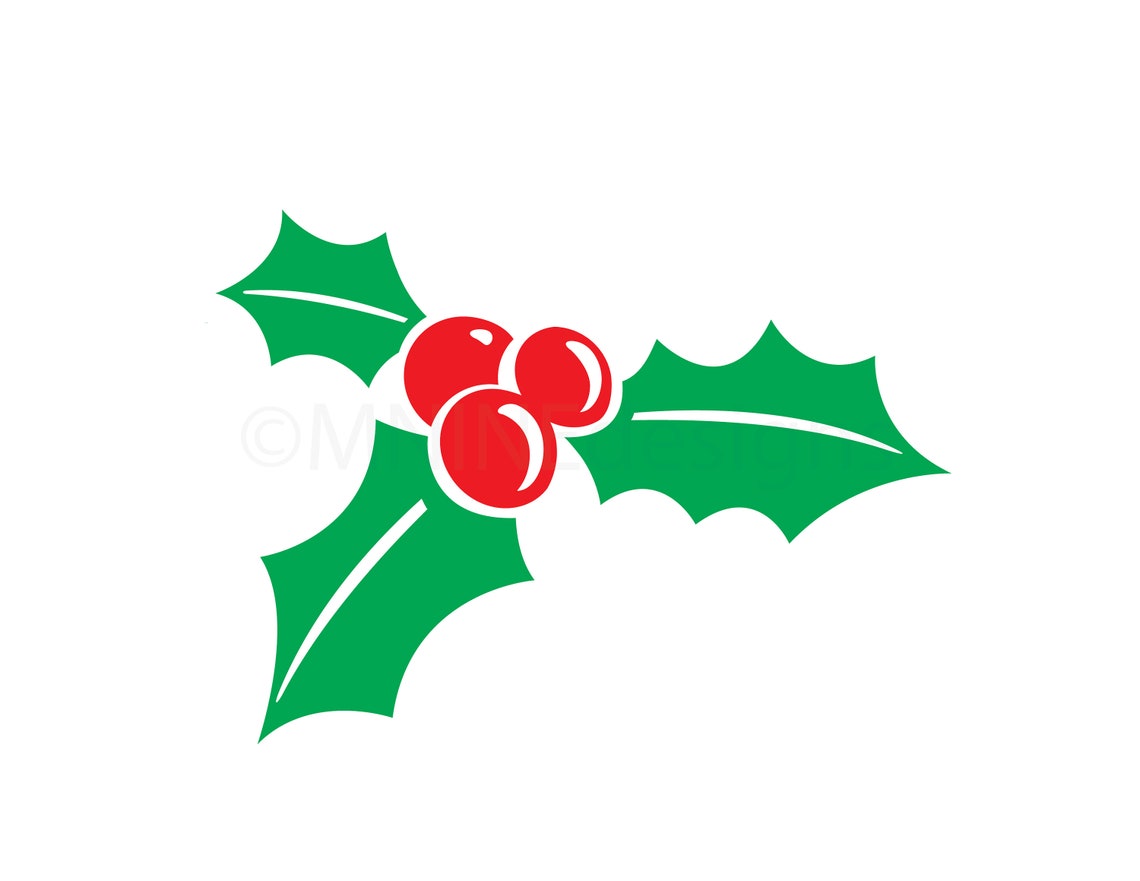 Christmas Holly SVG Christmas Holly Cut File Christmas - Etsy