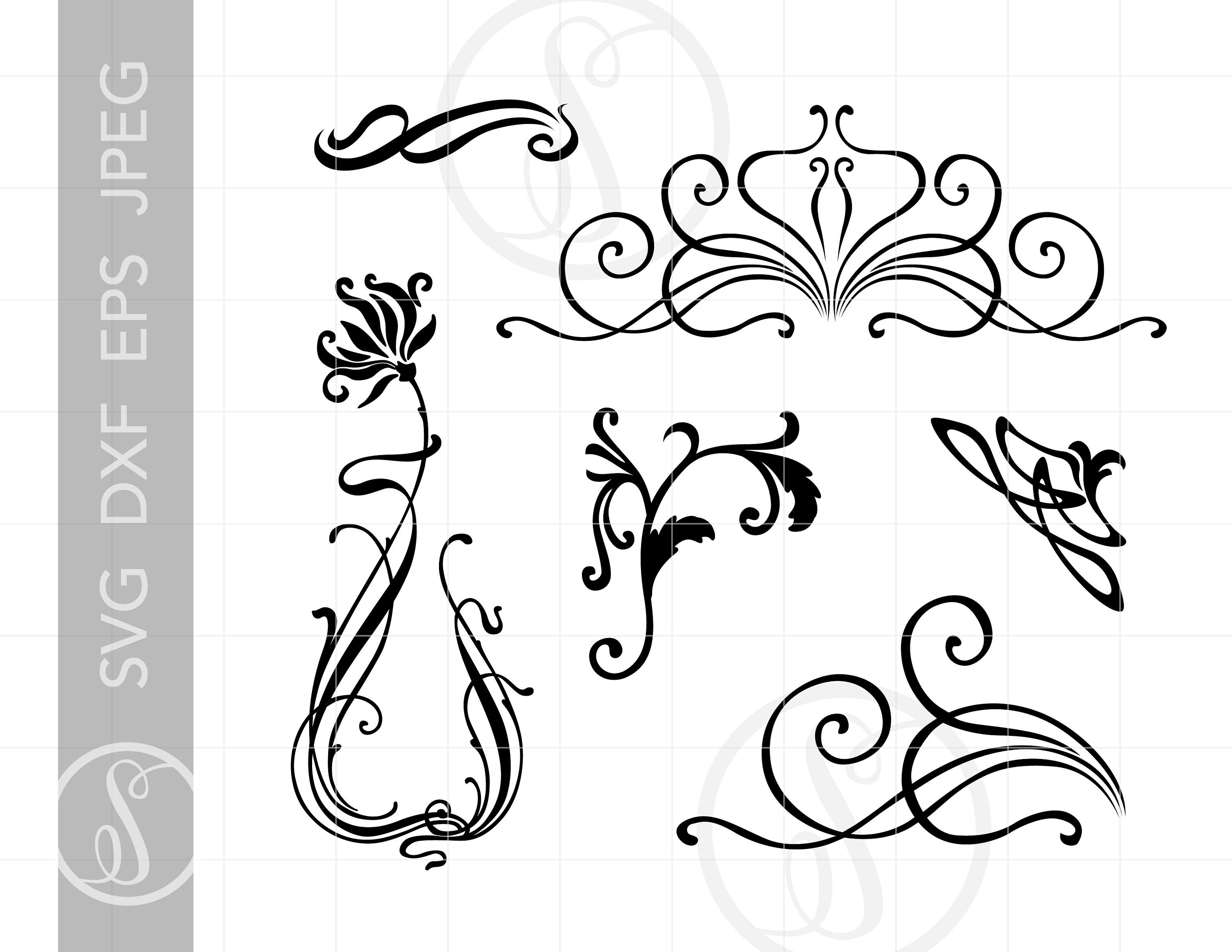 Art Nouveau SVG Clip Art Dxf Eps Jpeg / Parisian Clipart - Etsy España