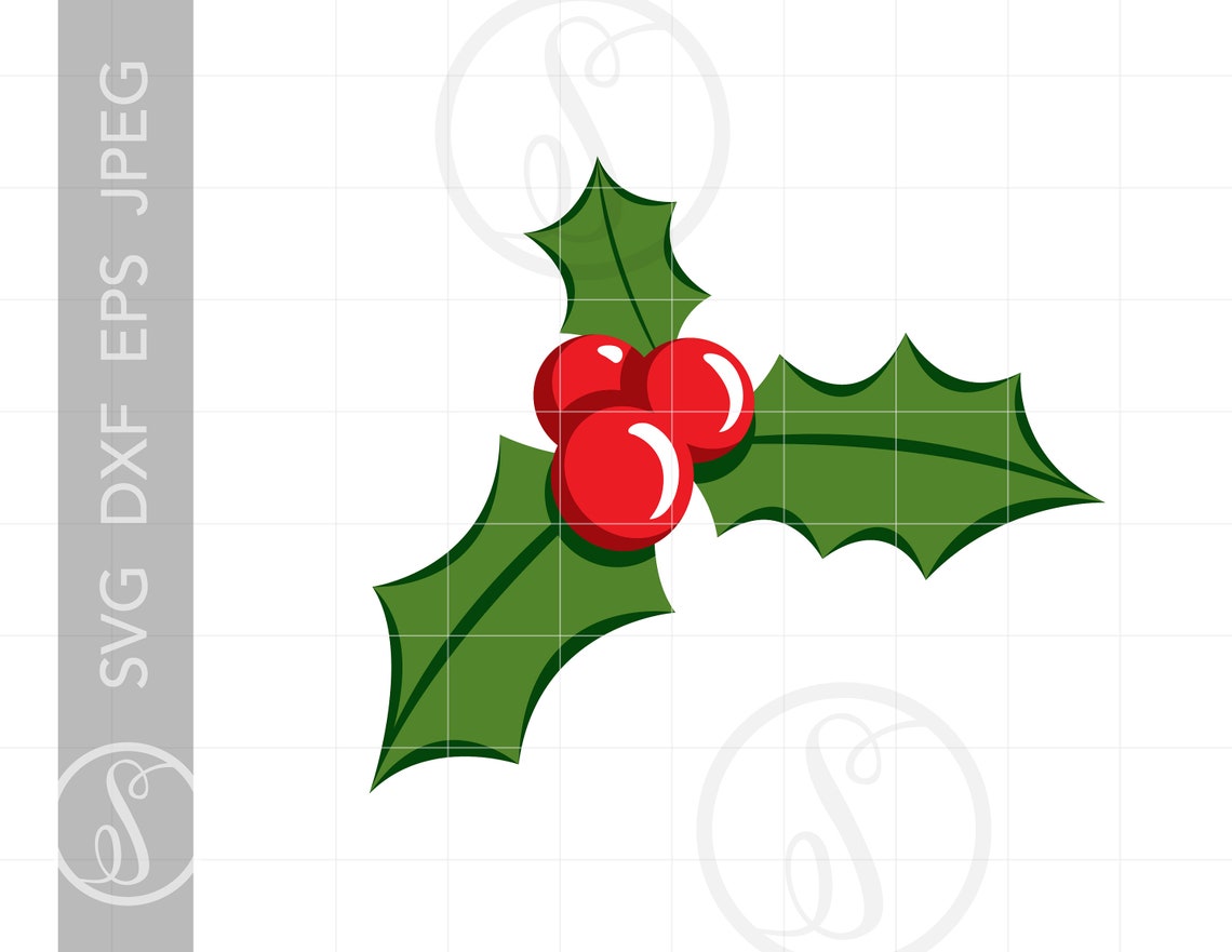 Christmas Holly SVG Vector Holly Clipart Holly Silhouette - Etsy