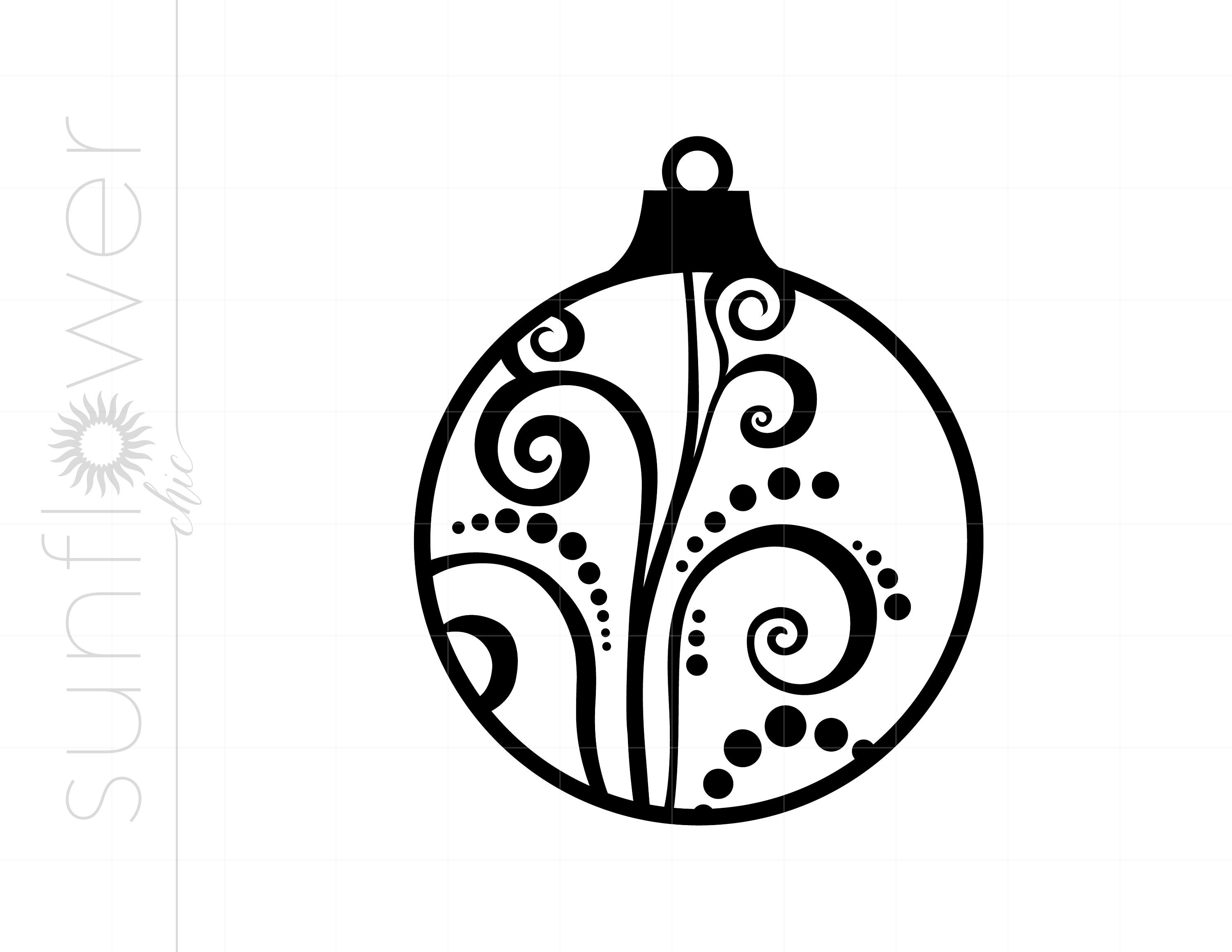 Adornos Svg Cut File Clipart Descargas / Navidad Svg Dxf Pdf Silhouette ...
