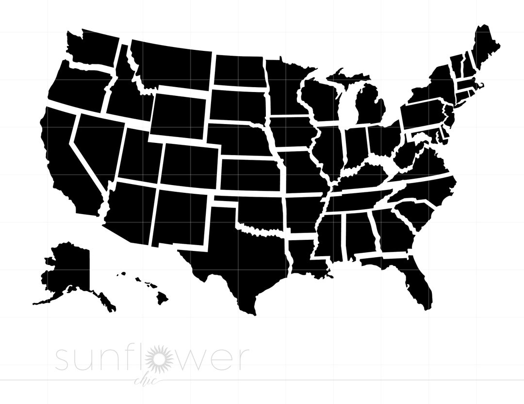 United States Svg | US States Svg Cut Files | United States Map Svg ...