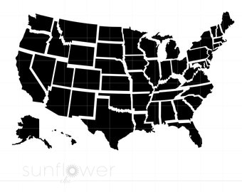 Svg United States Map - Etsy