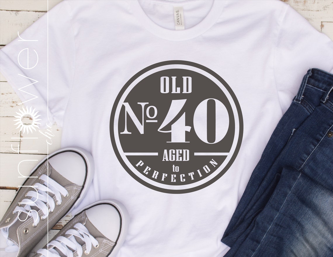 Old Number 40 SVG Clipart | 40th Cut File for Cricut | Old No. 40 Aged ...