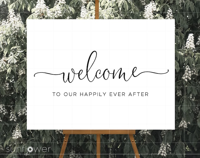 Welcome to Our Happily Ever After SVG Wedding Svg - Etsy