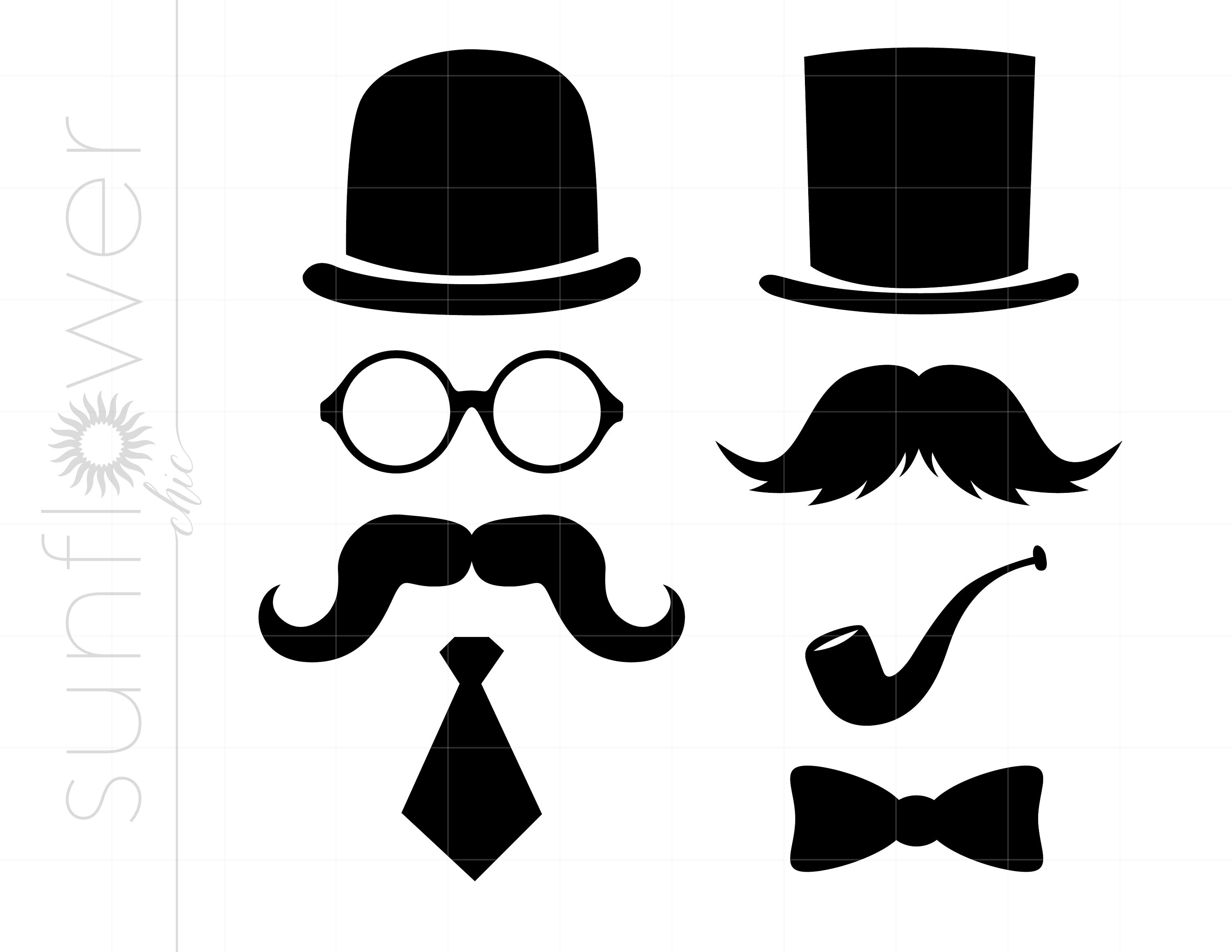 Gentleman Bigote Svg Cut File Clipart Descargas / Bigotes Svg - Etsy México