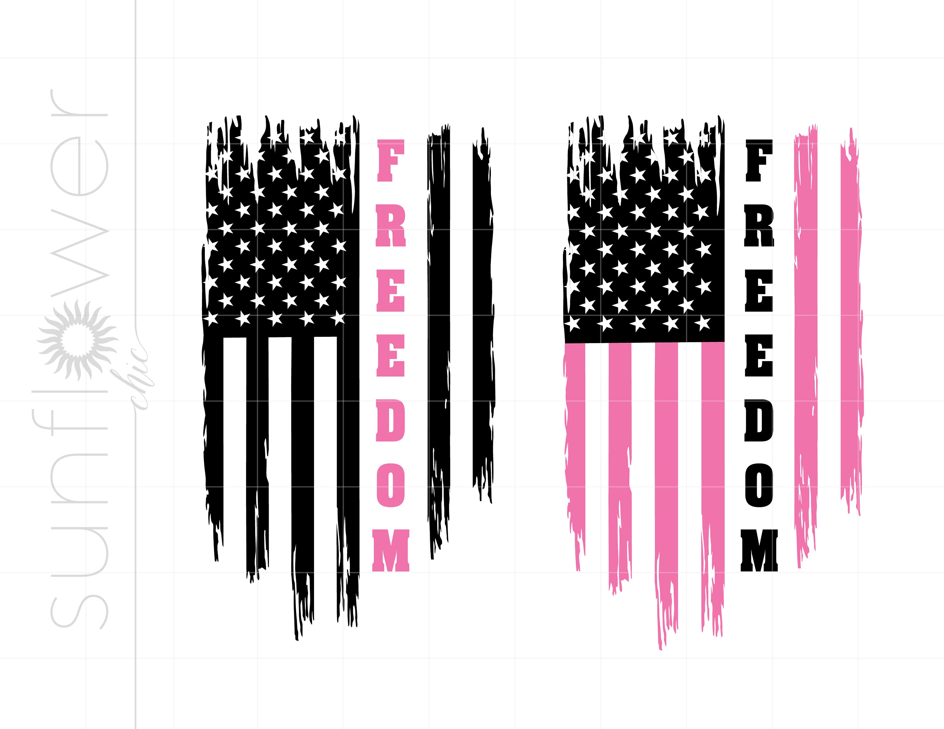Pink American Freedom Flag Svg Distressed American Flag - Etsy Australia